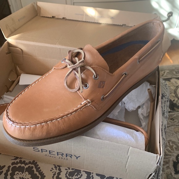 Sperry | Shoes | New In The Box Sperry Ao Boat Shoes Mens 5w Sahara ...